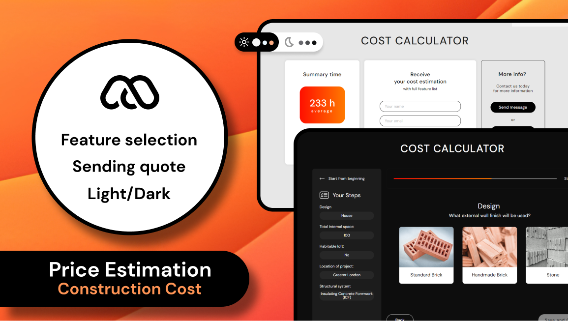 Construction Cost Estimation Template Bubble